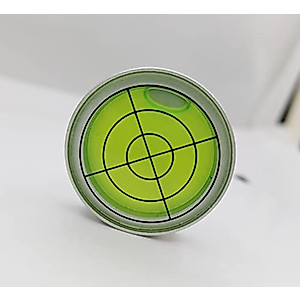 Levels Bubble Mini Tool Aluminum Small Bullseye Level Round Spirit Bubble Level for Precise Leveling in Any Position 30mm(silver)