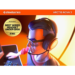 SteelSeries New Arctis Nova 3 Multi-Platform Gaming Headset - Signature Arctis Sound - ClearCast Gen 2 Mic - PC, PS5/PS4, Xbox Series X|S, Switch, Mobile,Black
