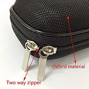 Earphone Case Portable Oxford Bag Holder with Two-Way Zipper for IEM, Earmold, Hearing Protector and Most Earphones