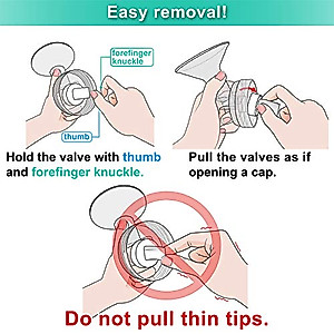 Nenesupply 6 pc Duckbill Valves Compatible with Spectra S1 Spectra S2 Breastpumps Not Original Spectra Pump Parts Replace Spectra Duckbill Valves and Spectra Valves