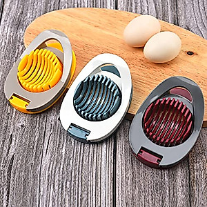 Egg Slicer for Hard Boiled Eggs, Egg Cutter Strawberry Slicer, Heavy Duty Stainless Steel Wire Egg Cutter for Hard Boiled Eggs/Soft Fruits/Butter/Mushroom by Meboltpan (Yellow)