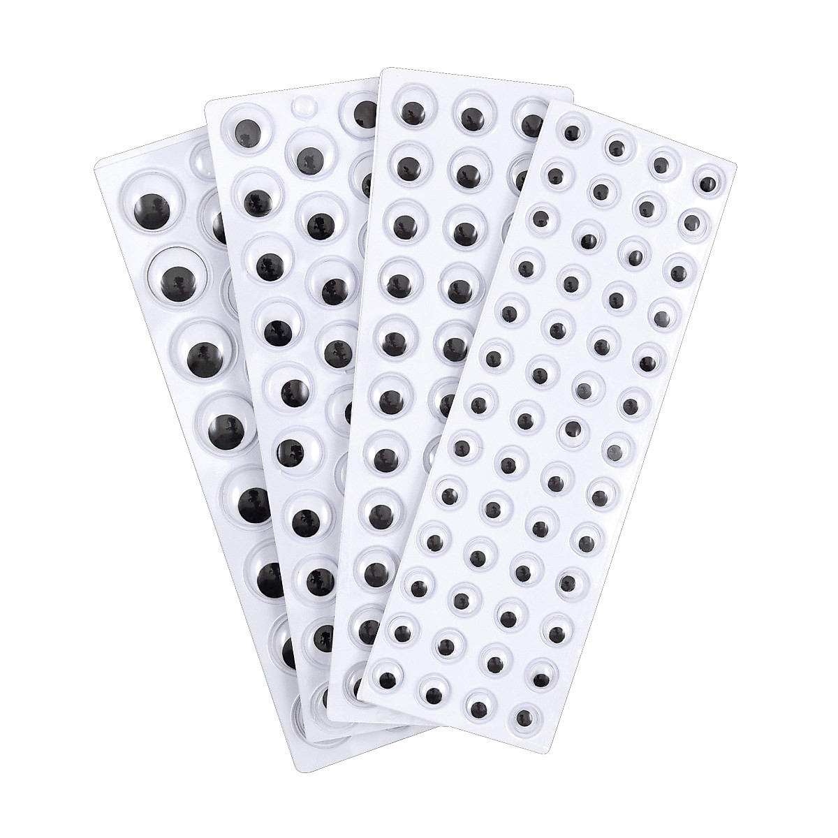 Creativity Street - AC3438-02 Peel and Stick Wiggle Eyes, Assorted Sizes, Black on White, Set of 137