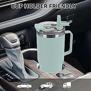 HASLE OUTFITTERS 30oz Tumbler With Handle, Insulated Travel Coffee Mug With Straw Leak-Proof Double Wall Stainless Steel Vacuum Tumblers Metal Cup with Straw for Hot and Cold Drink