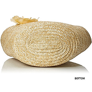 Women's Straw Handbag Flower Woven Summer Beach Messenger Tote Bag Basket Shopper Purse