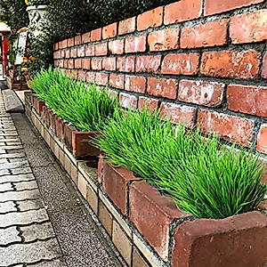 YXYQR 18PCS Outdoor Artificial Flowers Plants UV Resistant Bulk Fake Bushes Grass Mums Outside Faux Plastic Greenery Shrubs Arrangement for Front Porch Window Box Planter Hanging Basket Garden Wedding