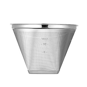 YEOSEN Reusable 4 Cone Coffee Filter - 4 6 8 10 Cup Permanent Basket Coffee Filters Fit for Cuisinart, Ninja, Hamilton Beach Coffee Maker