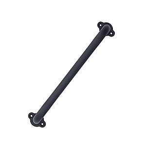 Tyenaza Barn Door Handle, Black Carbon Steel Interior Wooden Door Matte Handle for Wooden Gate Shed Cabinet Door