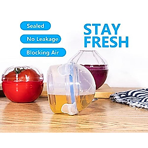 Ortarco Fruit and Vegetable Storage Container Lemon Tomato garlic Keeper Onion Saver Holder Tool