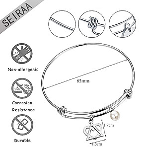 SEIRAA Adoption Symbol Pendant Bracelet Adoption Jewelry For Stepmom Stepdaughter Gotcha Day Gift (Adoption bracelet)
