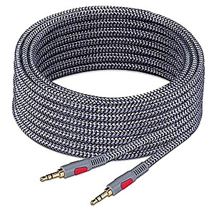 Ruaeoda 3.5mm Aux Cord 30 ft Bundle with 3.5mm AUX Extension Cable 20 ft