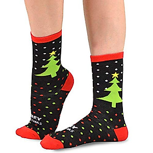 TeeHee Christmas Holiday 12-Pack Gift Socks for Men with Gift Box (Holiday-C)