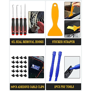 Trim Removal Tool, 120Pcs Car Panel Door Audio Removal Tool Kit, Auto Clip Pliers Fastener Remover Pry Tool Set with Storage Bag