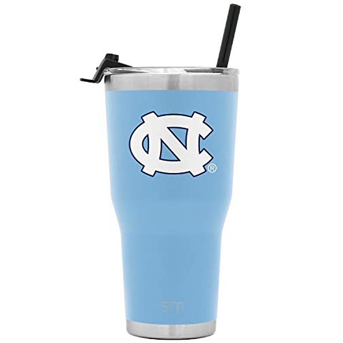 Simple Modern Officially Licensed Collegiate North Carolina Tar Heels Tumbler with Straw and Flip Lid | Insulated Stainless Steel 30oz Thermos | Cruiser Collection | University of North Carolina