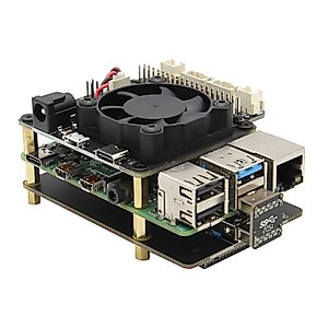 Geekworm for Raspberry Pi 4, X862 V2.0 M.2 NGFF SATA SSD Shield+X735 Power Management Board with PMW Cooling Fan Kit(Not Include Raspberry Pi 4)