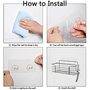 LRNIOT Shower Caddy,with Toothbrush Holder Soap Dish Holder,Stainless Steel Stand, No Drilling Bathroom Organizer for Toothbrush, Toothpaste, Facial Cleanser, Comb (Silver, 9 Pcs/Set)