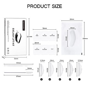 SHEEYOON Eyelash Lift Kit, Premium Lash Perm kit with Complete Tools, Natural Curly Long Lasting Eyelash Curling for Home & Salon