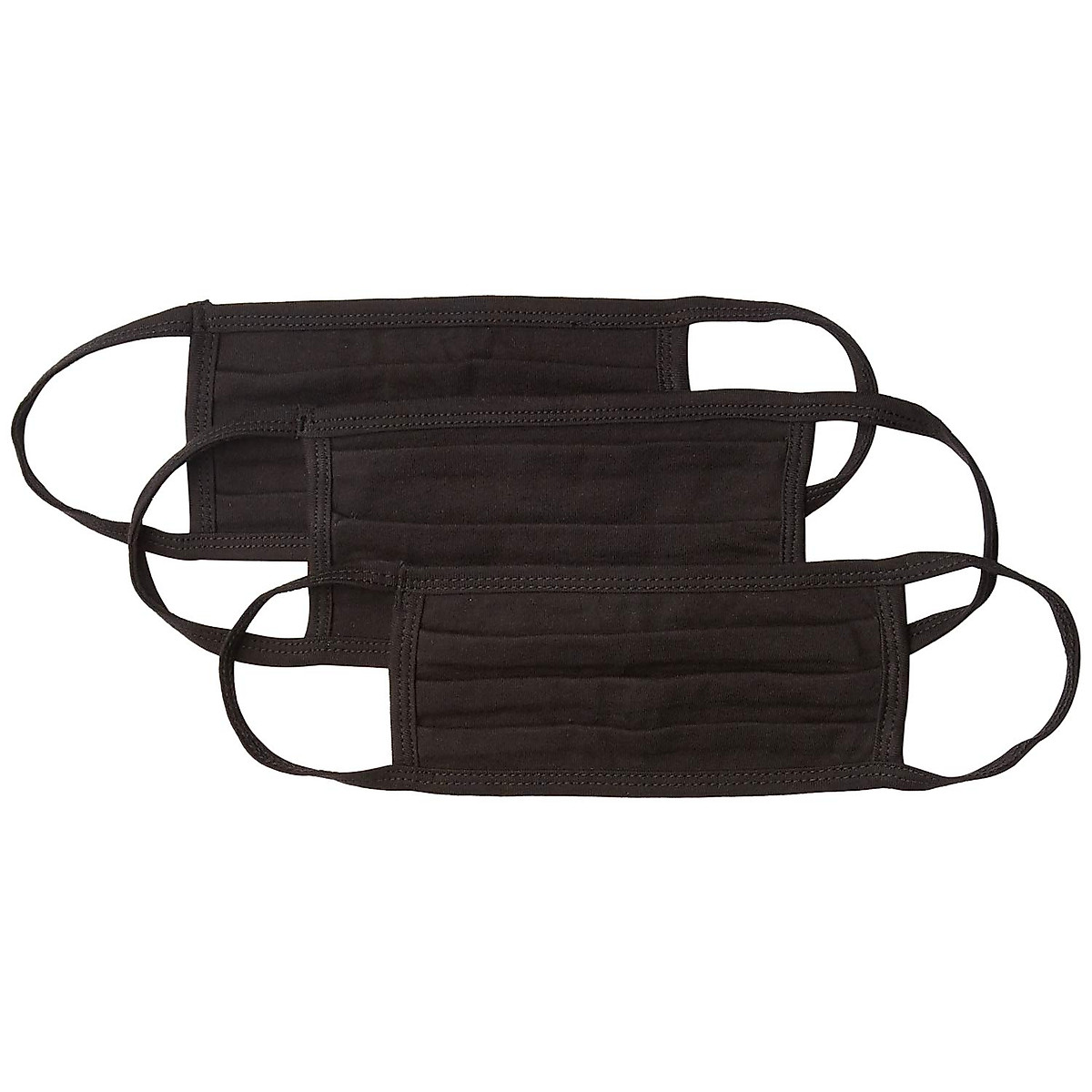 Amazon Essentials Reusable Face Cover, Black (Pack of 3)