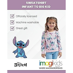 Disney Lilo & Stitch Little Girls French Terry Sweatshirt 7-8
