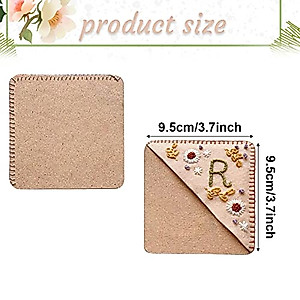 Personalized Hand Embroidered Corner Bookmark,Felt Triangle Page Stitched Corner Handmade Bookmark,Unique Cute Flower Letter Embroidery Bookmarks Accessories for Book Lovers (Spring,G)
