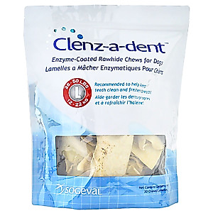 Clenzadent Rawhide Chews for Dogs Large (30 ct)
