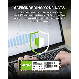 acer FA100 1TB M.2 SSD 2280 NVMe Gen3 x4 Internal Solid State Drive, Up to 8 Gb/s, Storage for PC and Laptops - BL.9BWWA.120