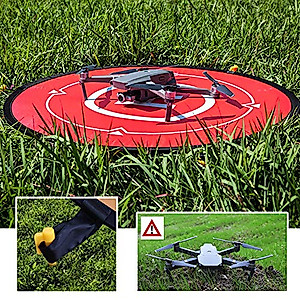 KINBON Drone Landing Pads, Waterproof 30'' Universal Landing Pad Fast-fold Double Sided Quadcopter Landing Pads for RC Drones Helicopter DJI Spark Mavic Pro Phantom 2/3/4 Pro Inspire 2/1 3DR Solo
