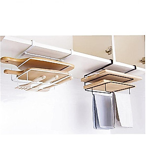 Ruluti Kitchen Storage Drainboard Pan Lid Shelf Metal Hanging Cutting Board Stand Draining Rack Organizer 25.5 * 24.0 * 10.5cm