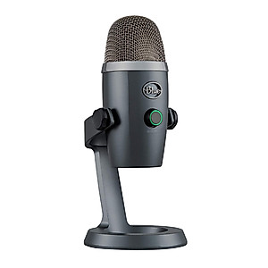 Blue Yeti Nano USB Microphone (Shadow Gray) Bundle with Boom Arm, Shock Mount and Pop Filter Compatible with Blue Sherpa Companion App (4 Items)