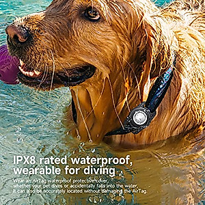IPX8 Waterproof Airtag Dog Collar Holder (1 Pieces), Apple Airtag Anti Chew and Anti Scratch Hard PC, with Anti Loss Screws, Cat Dog GPS Tracker Anti Loss air tag Cover Holder