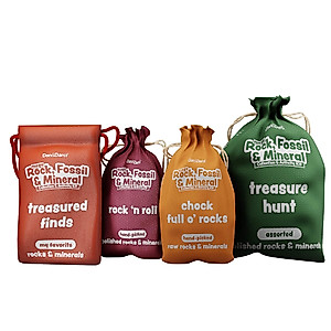 Rock Collection for Kids. Includes 250+ Bulk Rocks, Gemstones & Crystals + Genuine Fossils and Minerals - 2 Lbs. - Geology Science STEM Toys, Gifts for Boys & Girls Ages 6+. Earth Science Activity