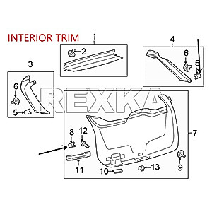 Rexka 30pcs Center Console Radio DVD Dash Panel Switch Bezel Clip Body Trim Retainer Compatible with Ford Mercury Mustang Edge Escape Expedition F-150 Explorer Jeep Dodge Challenger