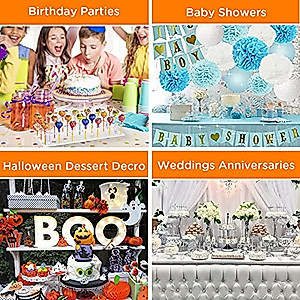Cake Pop Holder, 2-Pack 21 Hole Clear Acrylic Cake Pop Stand Display for Weddings Baby Showers Birthday Parties Anniversaries Halloween Candy Decorative