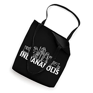 Indianapolis Indiana Skyline Silhouette Outline Sketch Tote Bag