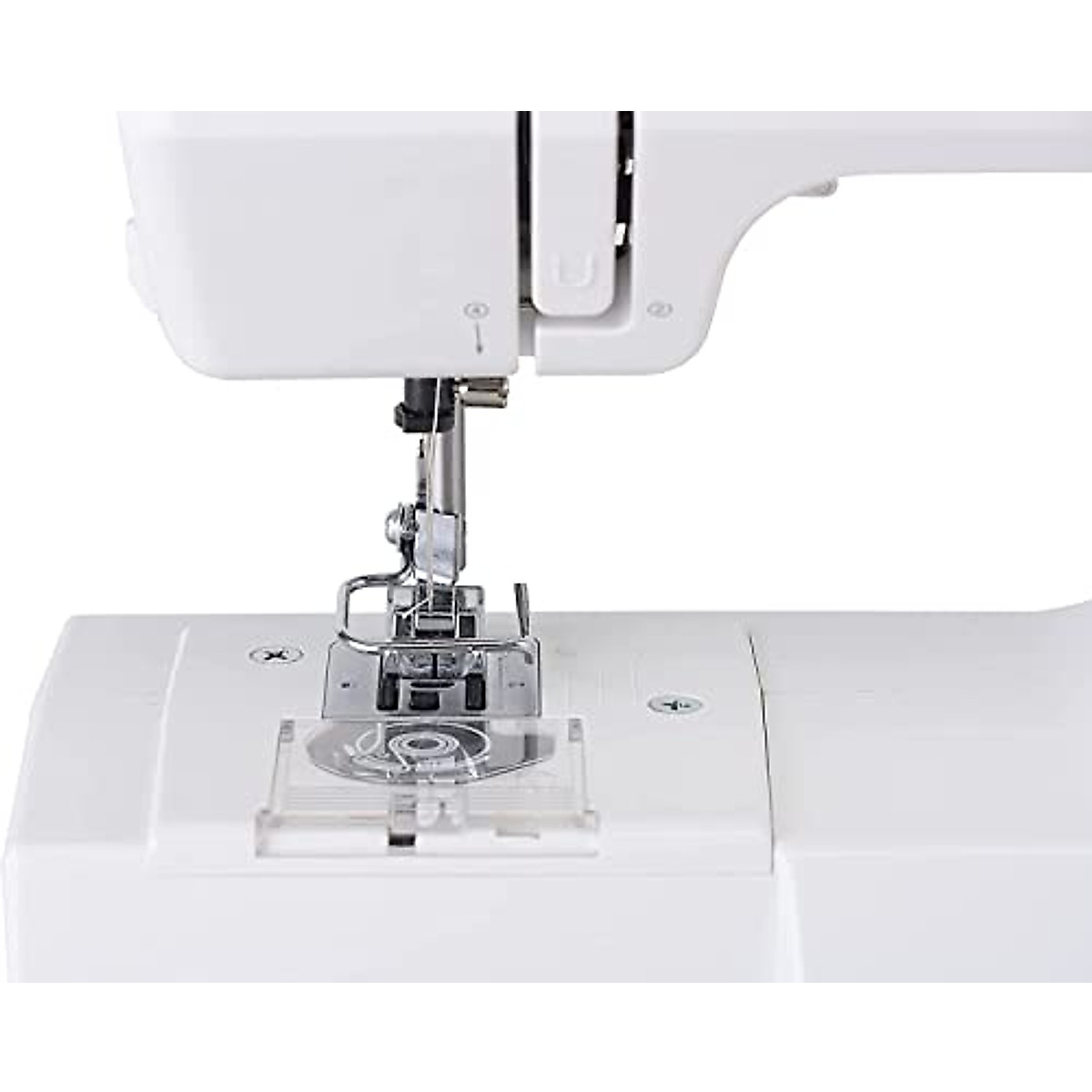 SINGER Sewing Machine Bundle M1000+, 32 Stitch Applications, Mending Machine, Simple, Portable, Great for Beginners, Top Drop-In Bobbin, Reverse Lever, 5 heavy duty needles, Kwalicable Cleaning Cloth