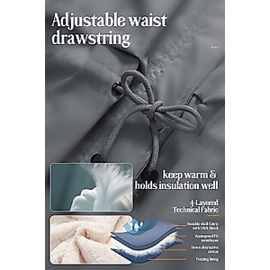 Chrisuno Ladies Winter Coats For Women Hooded Warm Down Alternative Outerwear Parka Jackets Grey XL