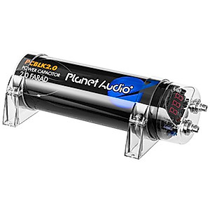 Planet Audio PCBLK2.0 – 2 Farad Car Capacitor For Energy Storage To Enhance Bass Demand From Audio System