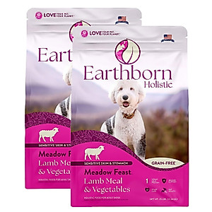 Earthborn Holistic Meadow Feast Grain-Free Natural Dry Dog Food (2 Bags - 50 Pounds Total)