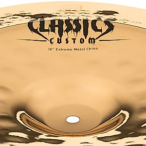 Meinl 16" China Cymbal - Classics Custom Extreme Metal - Made in Germany, 2-YEAR WARRANTY (CC16EMCH-B)
