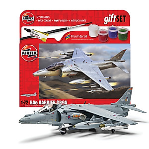 Airfix Model Airplane Kit Gift Set - A55300A BAE Harrier GR.9A, Plastic Plane Model Kits for Adults & Kids 14+, Skill Level 2, 1:72 Scale WW2 Military Aircraft Models - Real Aeroplane Models