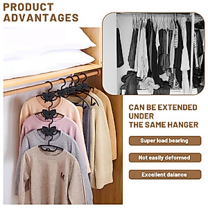Space Saving Hangers for Clothes，24 Pcs Clothes Hangers Connector Hooks for Space Saving，Butterfly-Shaped with Triangles for Hangers Space Saving，Hanger Organizer，Organize Your Closet with Hangers
