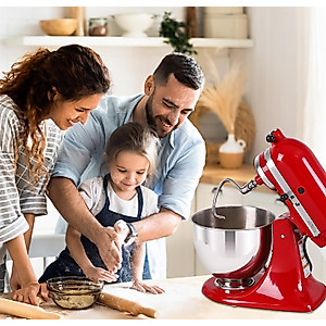 FavorKit Stainless Steel Dough Hook for KitchenAid Tilt-head & 4.5-5 Qt Mixers, Dishwasher Safe, Polished Metal Kneading Attachment Replacement