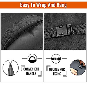 Grisun Grill Cover for Char Broil TRU Infrared Patio Bistro Electric Grill with Side Shelves 17602047, 17602048, 17602066 Heavy Duty BBQ Grill Cover with Grill Brush