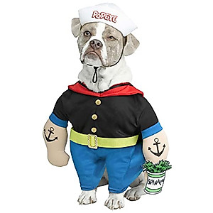 Popeye Dog Costume, Multicolor, Medium