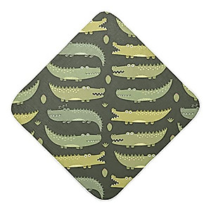 Cactus Cute Crocodiles Hooded Baby Towel Alligator Predator Animal Baby Bath Towel Unisex Toddlers Hooded Towels Cotton Boy Washcloths Girl Shower Towel for Infant Newborn 30 X 30 in