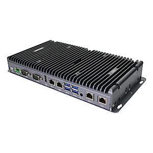 HUNSN Fanless Mini PC, Industrial Computer, IPC, Windows 11 or Linux Ubuntu, I5 8250U 8260U 8265U, IX02, TPM2.0, 9-36V, Watchdog, WOL, 4G Supported, 4 x LAN, 4 x COM, 8G RAM, 256G SSD