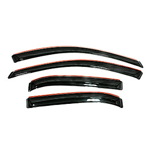 Auto Ventshade [AVS] In-Channel Ventvisor / Rain Guards | Fits 2009 - 2019 Ford Flex- Smoke, 4 pcs. | 194079