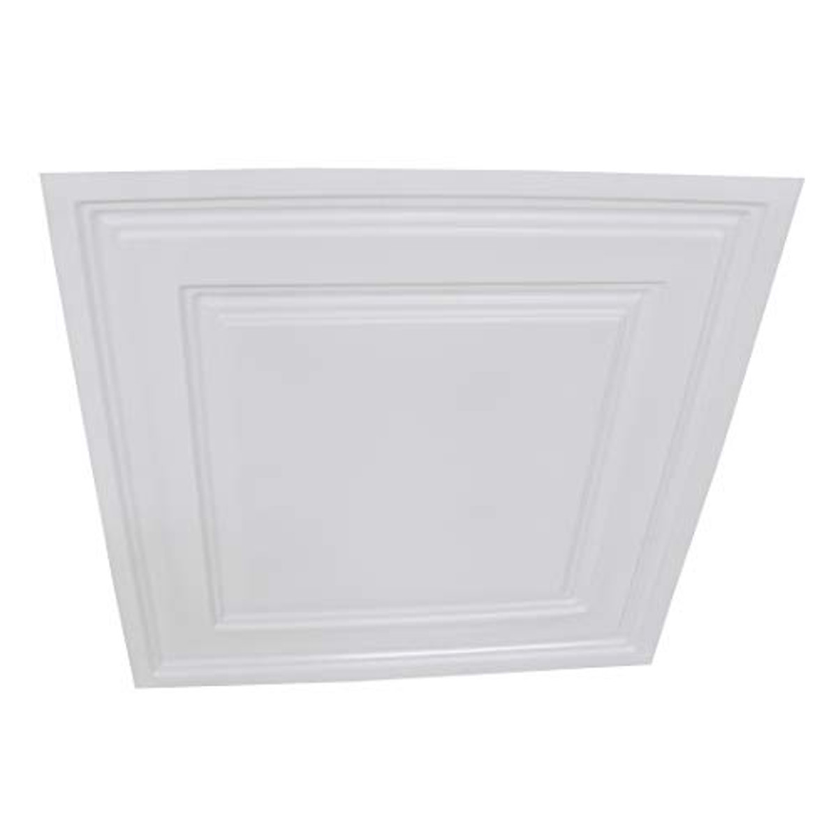 From Plain To Beautiful In Hours 232 Economy PVC Lay-in Ceiling Tile 2 ft. x 2 ft., White, 10 Pack