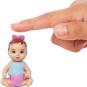 Barbie Skipper Babysitters Inc Baby Small Doll & Accessories, First Tooth Playset with Appearing & Disappearing Tooth