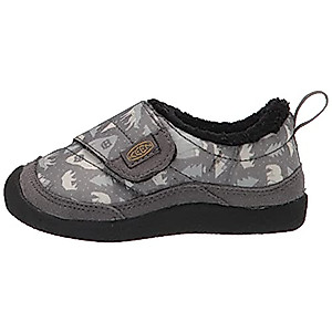 KEEN Kids Howser Low Wrap Casual Slippers, Steel Grey/Star White, 6 US Unisex Toddler