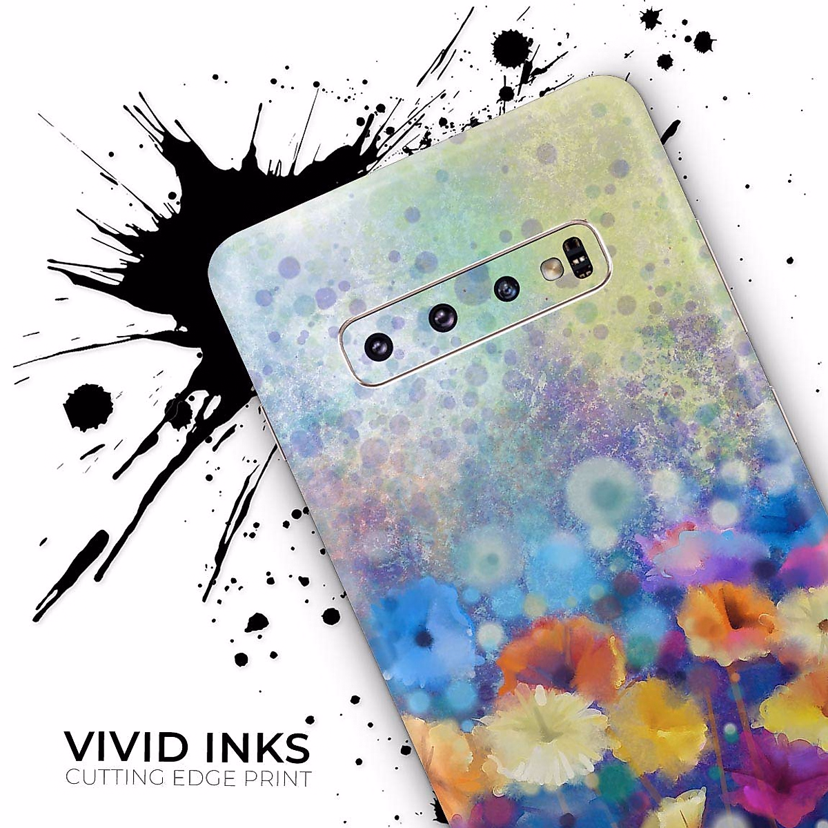 DesignSkinz Abstract Flower Meadow v2 Protective Vinyl Decal Wrap Skin Cover Compatible with The Samsung Galaxy S20 (Screen Trim & Back Glass Skin)